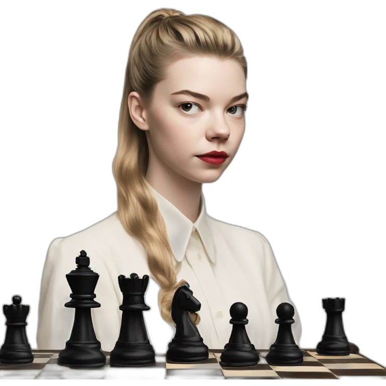 Anya Taylor Joy plays chess emoji | AI Emoji Generator
