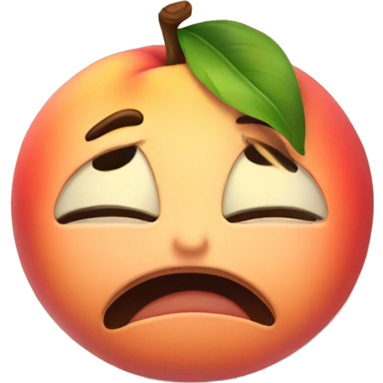 a crying peach emoji | AI Emoji Generator
