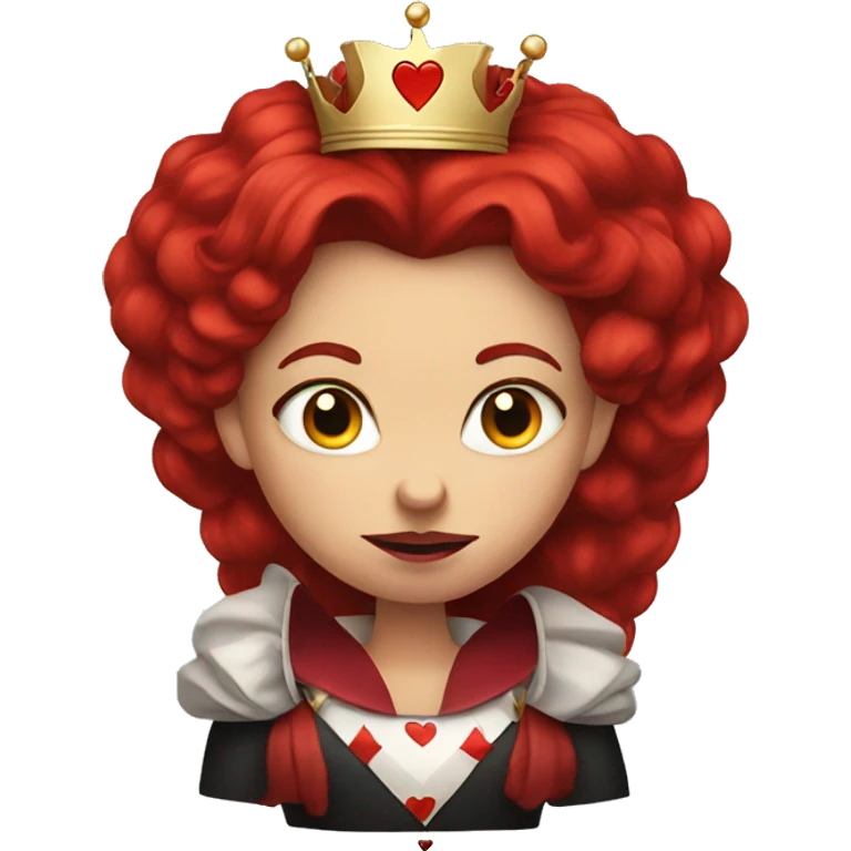 queen of hearts, red hair, angry emoji | AI Emoji Generator