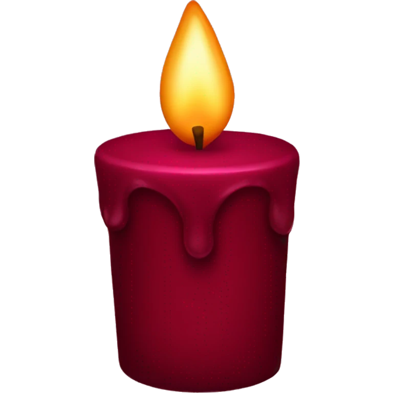 Dark red velvet candle emoji | AI Emoji Generator