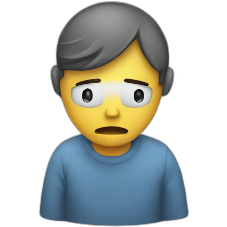 Depression caused by TBI emoji | AI Emoji Generator