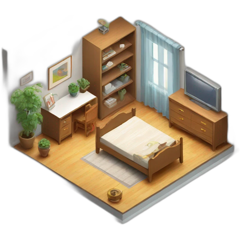 apartment interior isometric emoji | AI Emoji Generator