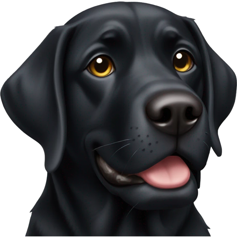 Chunky black lab blocky head emoji | AI Emoji Generator