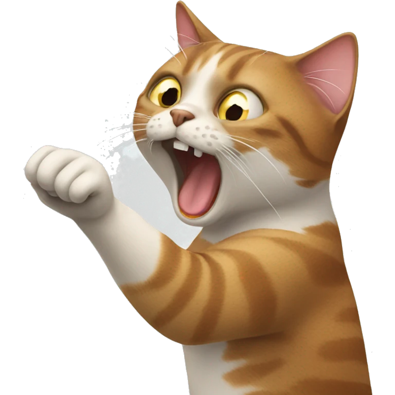 Cat slapping cat emoji | AI Emoji Generator