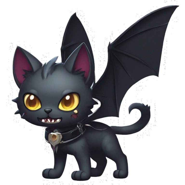 cool edgy kawaii ethereal dark-punk-themed animal vampiric cat-hybrid ...