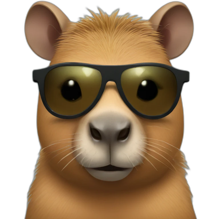 Capybara with sunglasses and Batman costume emoji | AI Emoji Generator