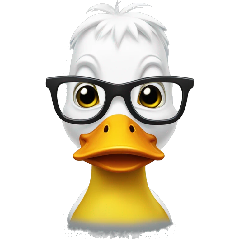 Duck wearing glasses emoji | AI Emoji Generator