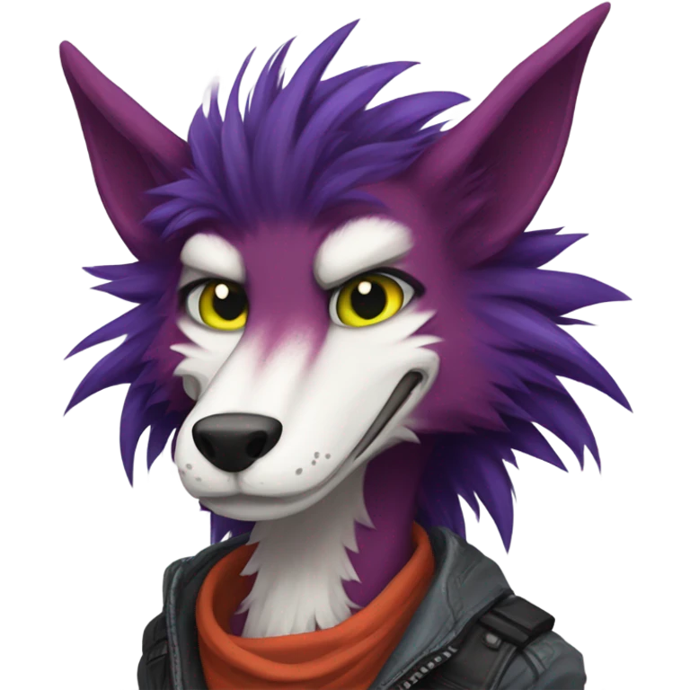 Colorful cute edgy badass anthropomorphic sergal furry emoji | AI Emoji ...