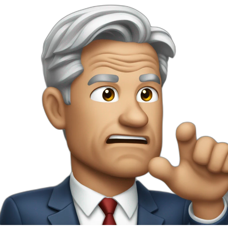 Jerome powell angry waving emoji | AI Emoji Generator
