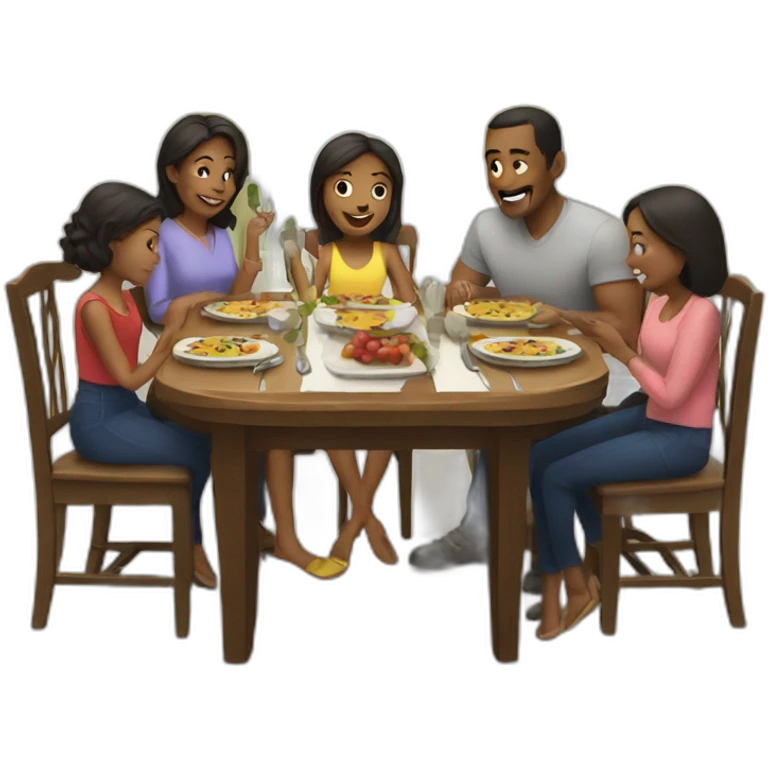 family at dinner table emoji | AI Emoji Generator