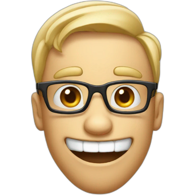 a goofy nerd, buck tooth, crossed eye emoji | AI Emoji Generator