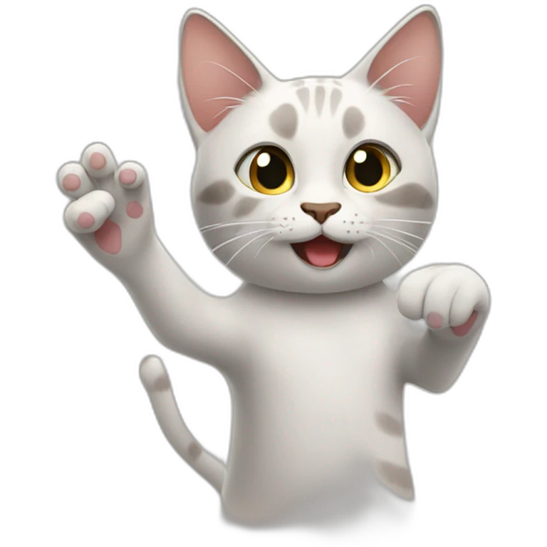cat waving goodbye emoji | AI Emoji Generator