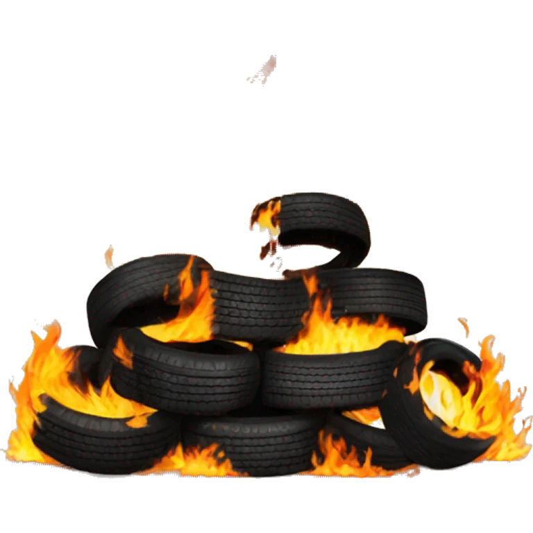 pile of tires on fire emoji | AI Emoji Generator