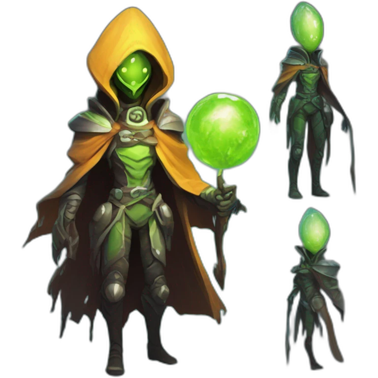 alien warlock futuristic roguelike rpg style inspired by slay the spire ...