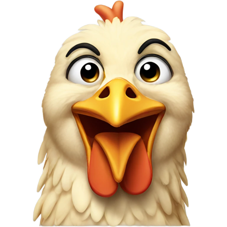 Chicken winking emoji | AI Emoji Generator