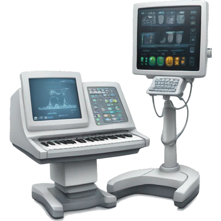 Ultrasound machine with keyboard and probe emoji | AI Emoji Generator
