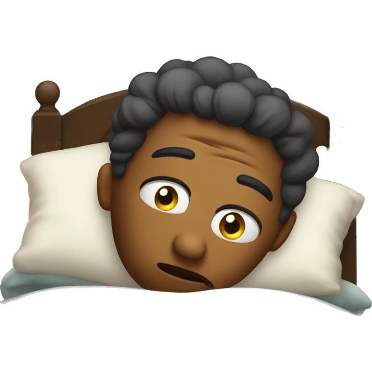 Sad in bed emoji | AI Emoji Generator