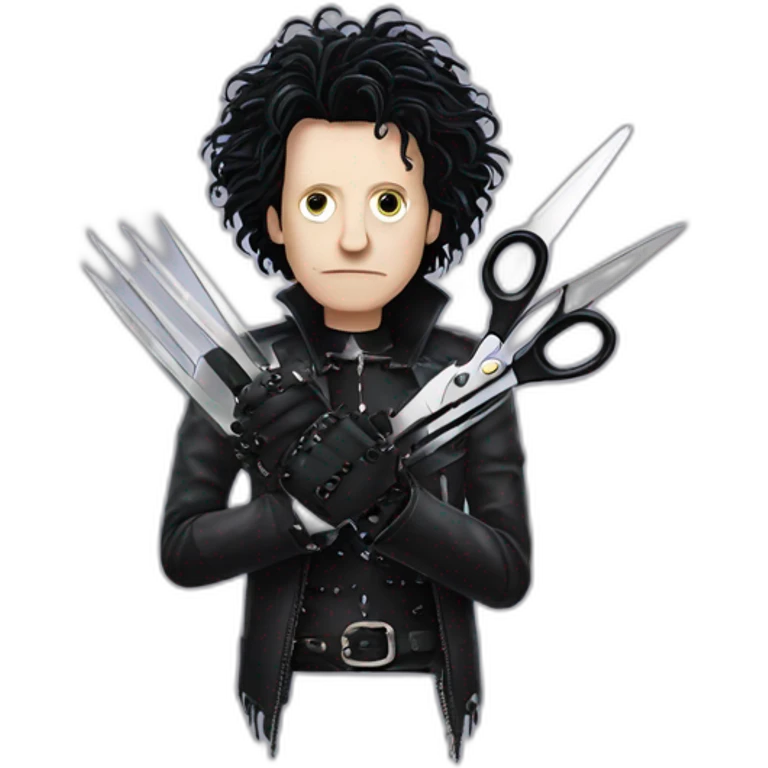 Edward Scissorhands with his scissors hands showing emoji | AI Emoji ...