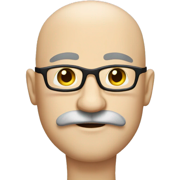 bald man with big bushy moustache emoji | AI Emoji Generator