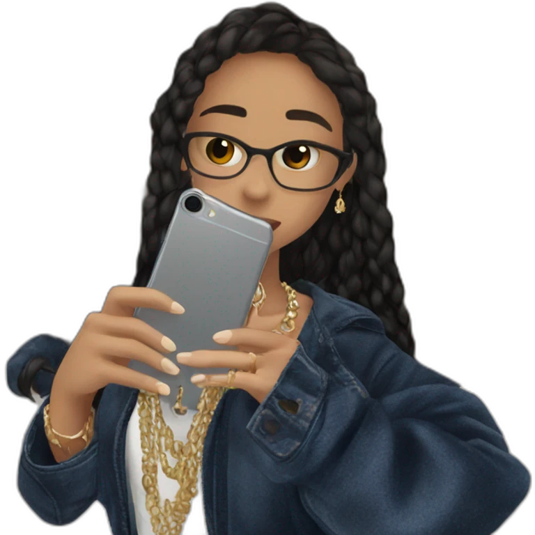 reflection selfie holding phone indoors emoji | AI Emoji Generator
