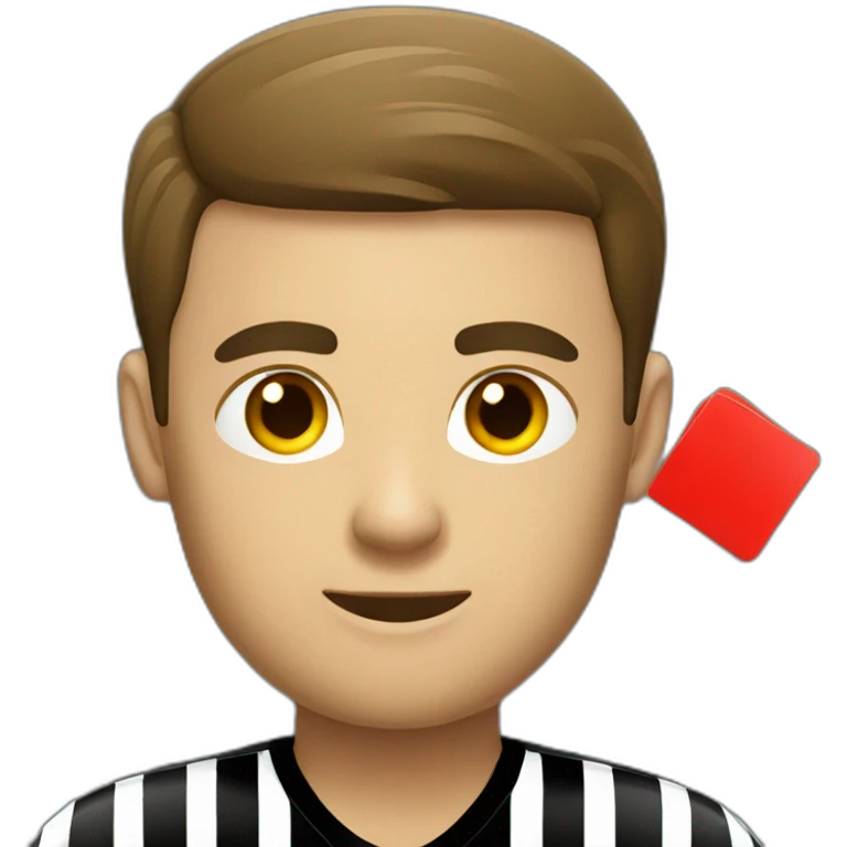 referee with red card emoji | AI Emoji Generator