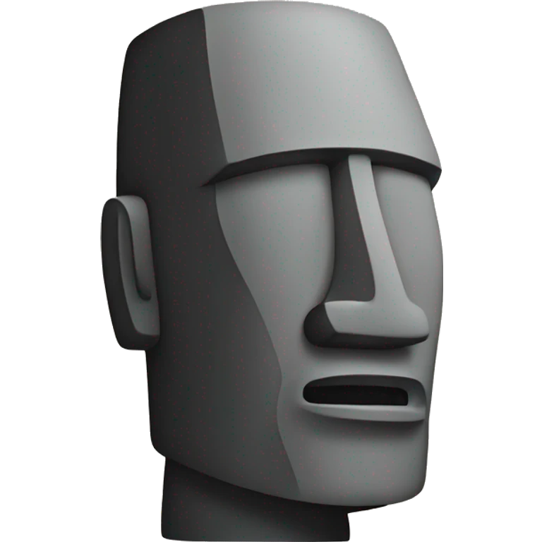 Moai emoji with his face facing right emoji | AI Emoji Generator