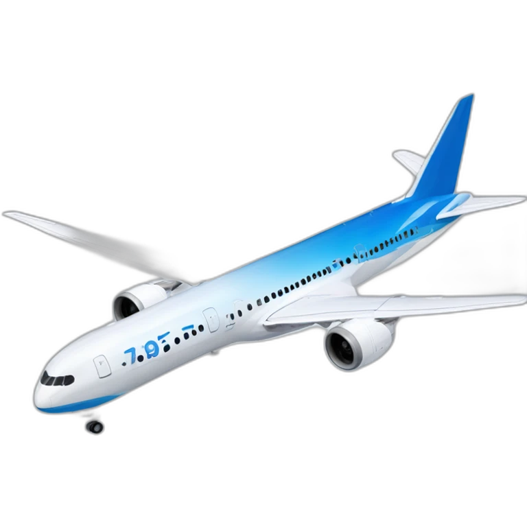 Boeing 787 Dreamliner white and blue emoji | AI Emoji Generator