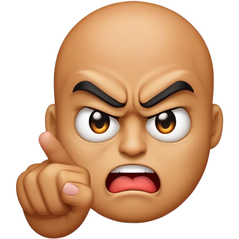 angry emoji with middle finger emoji | AI Emoji Generator