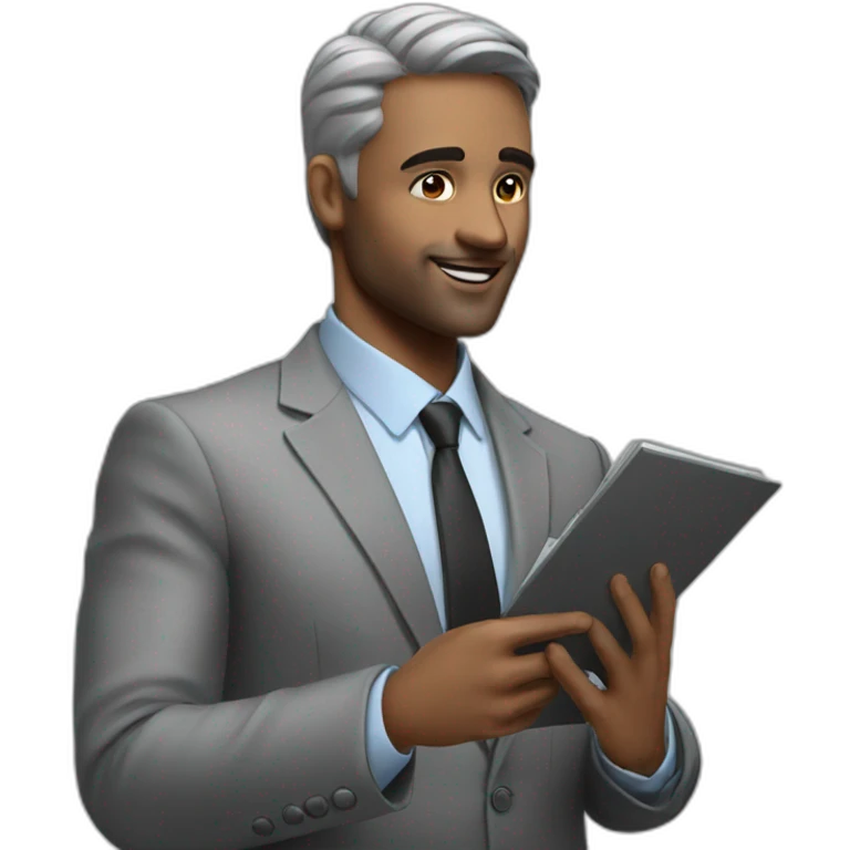 a man signing a deal emoji | AI Emoji Generator