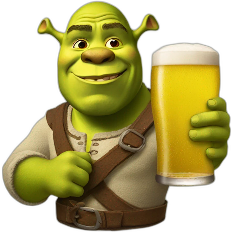 shrek drink beer emoji | AI Emoji Generator
