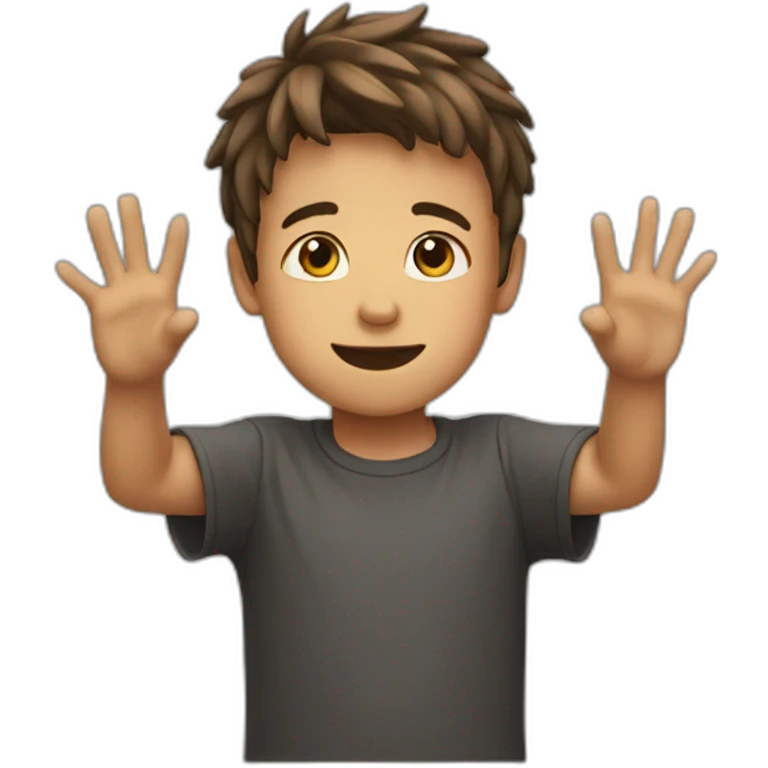 boy both hands up emoji | AI Emoji Generator