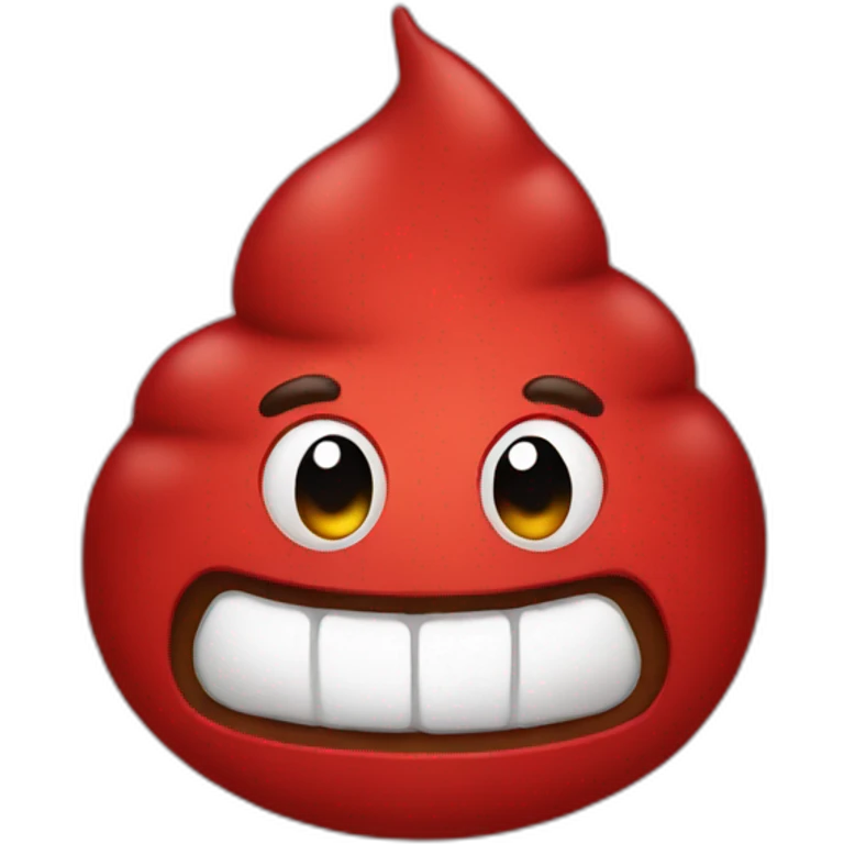 Red poop emoji emoji | AI Emoji Generator