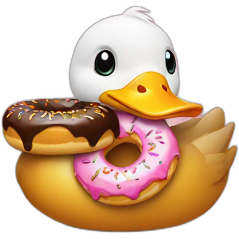 duck with donut emoji | AI Emoji Generator