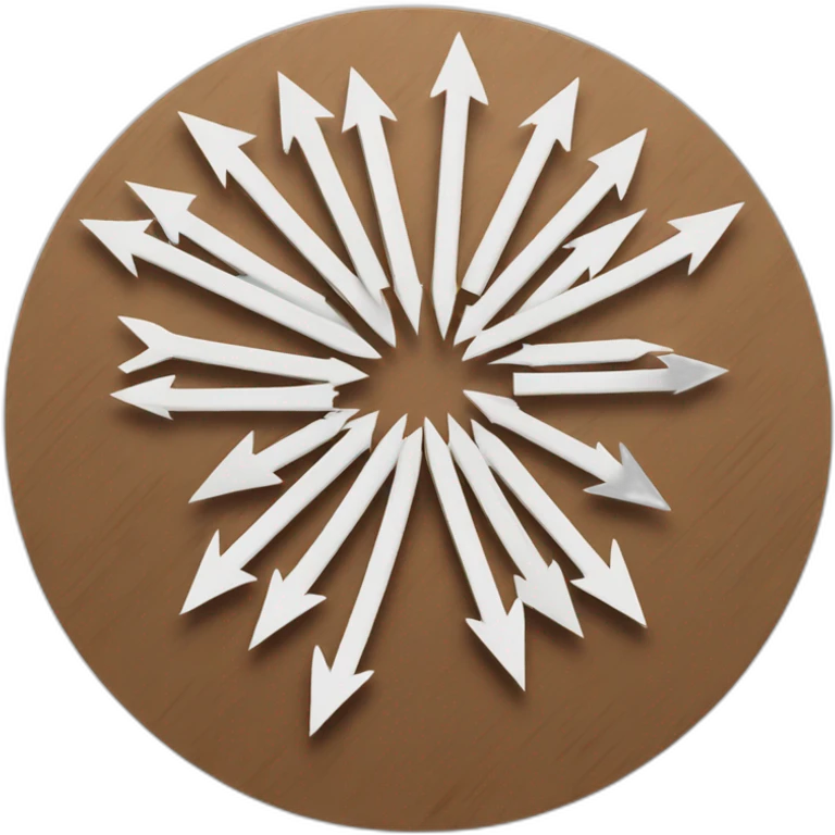 a circle of arrows pointing inward to the center emoji | AI Emoji Generator