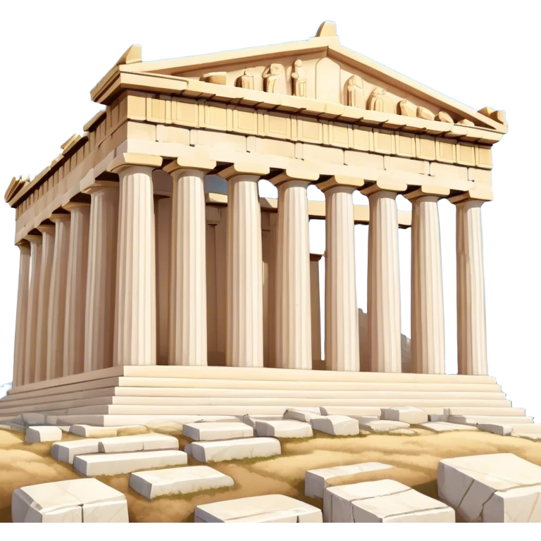 Cinematic Realistic Acropolis Landmark Emoji, showing the Parthenon ...