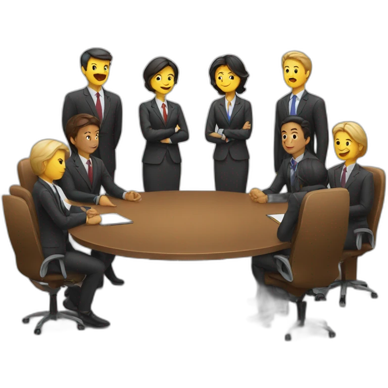 meeting Lady and men emoji | AI Emoji Generator