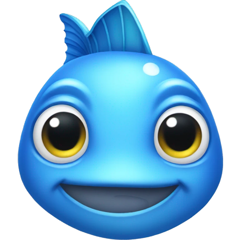 BLUE FISH EMOJI WITH A TIARA emoji | AI Emoji Generator