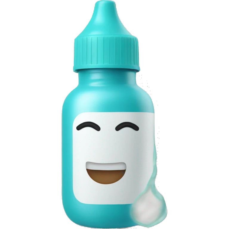 create an emoji of an aqua foundation bottle emoji | AI Emoji Generator