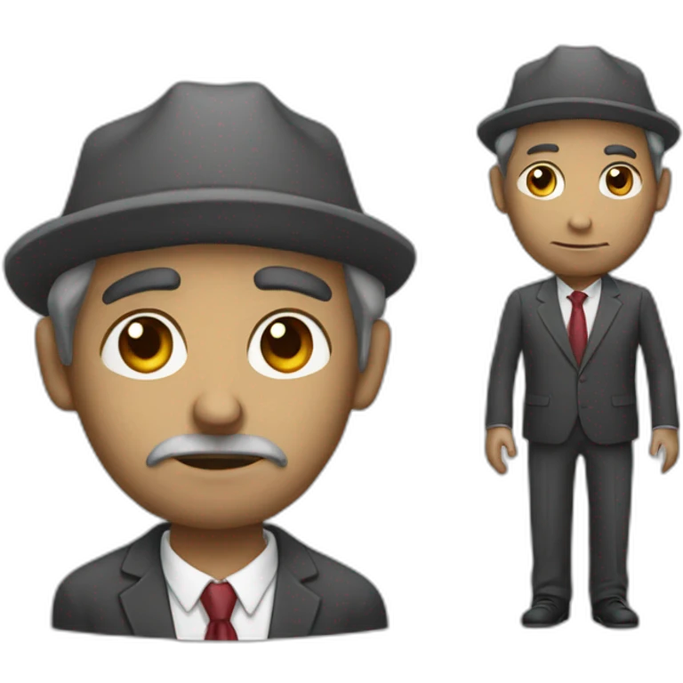 half of homeless and half of businessmen emoji | AI Emoji Generator