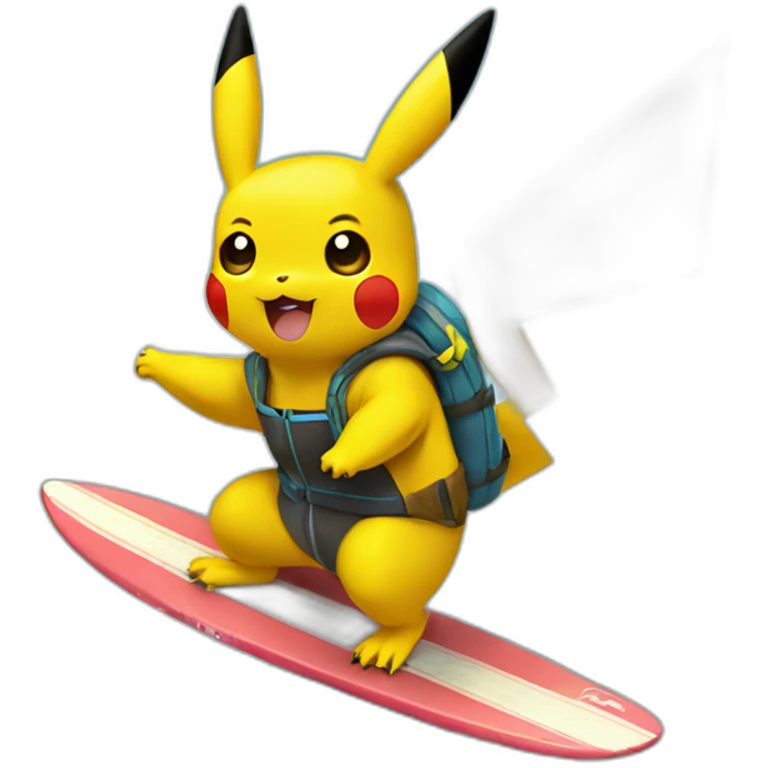 Pikachu surfer emoji | AI Emoji Generator