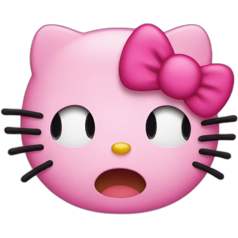 Hello kitty emoji cry emoji | AI Emoji Generator