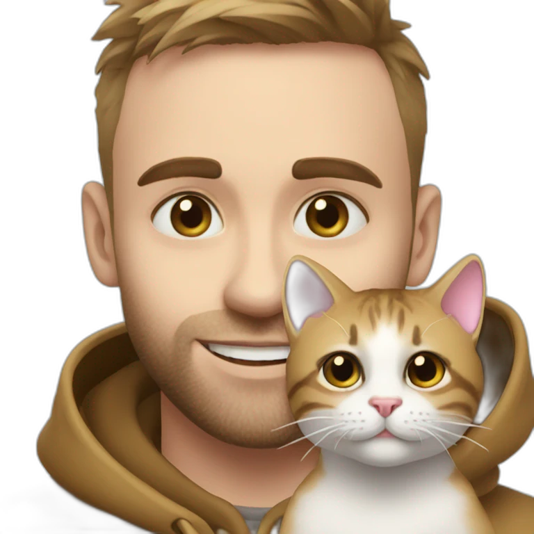 Squeezie avec son chat emoji | AI Emoji Generator