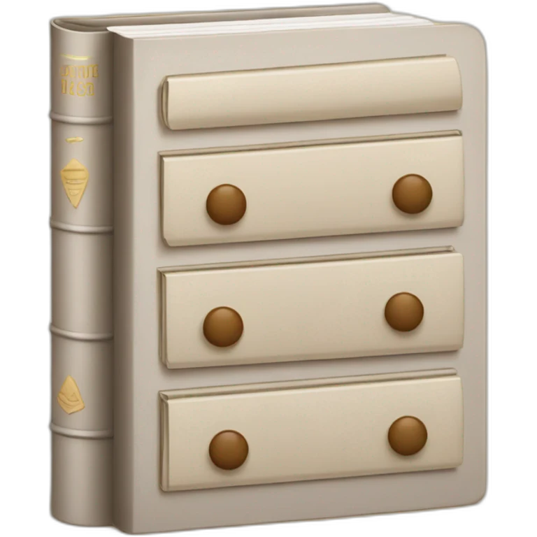 a book with drawers as the pages emoji | AI Emoji Generator