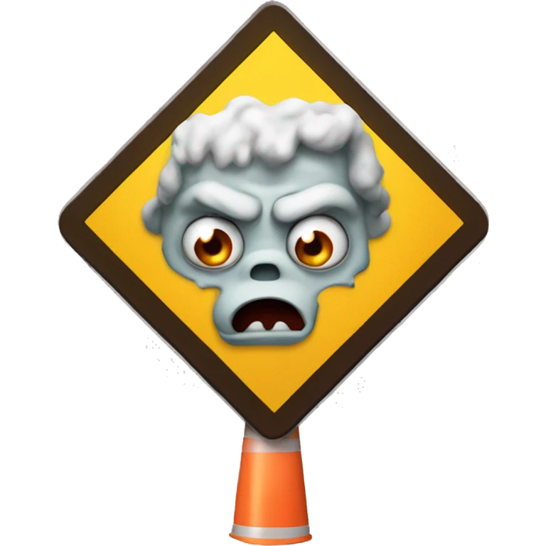 goofy danger warning sign monster emoji | AI Emoji Generator