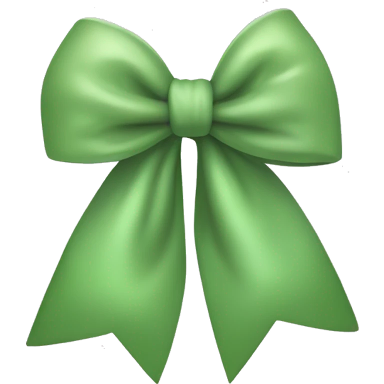 Sage green apple bow emoji emoji | AI Emoji Generator