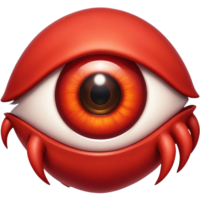 red Creature comes out of the eye of a another creature emoji | AI ...