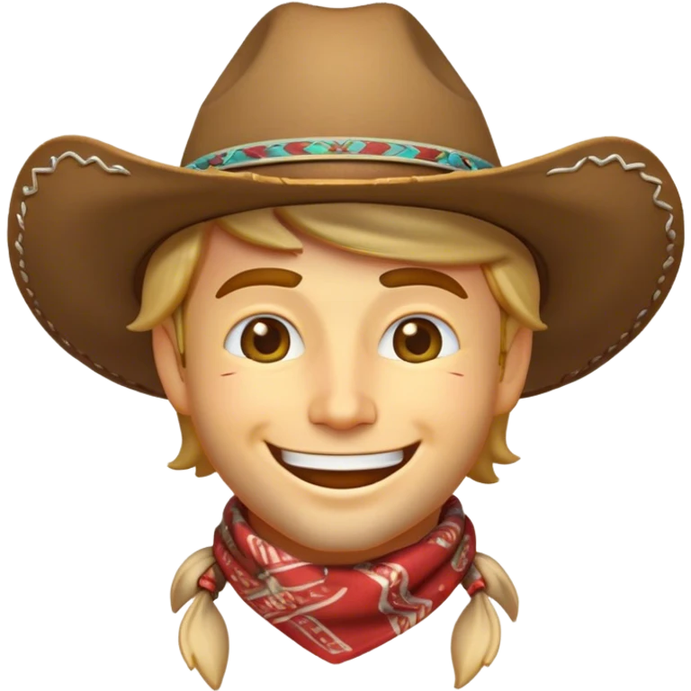 Clash of Clans aesthetic Playful Cowboy Portrait Emoji, Head tilted ...