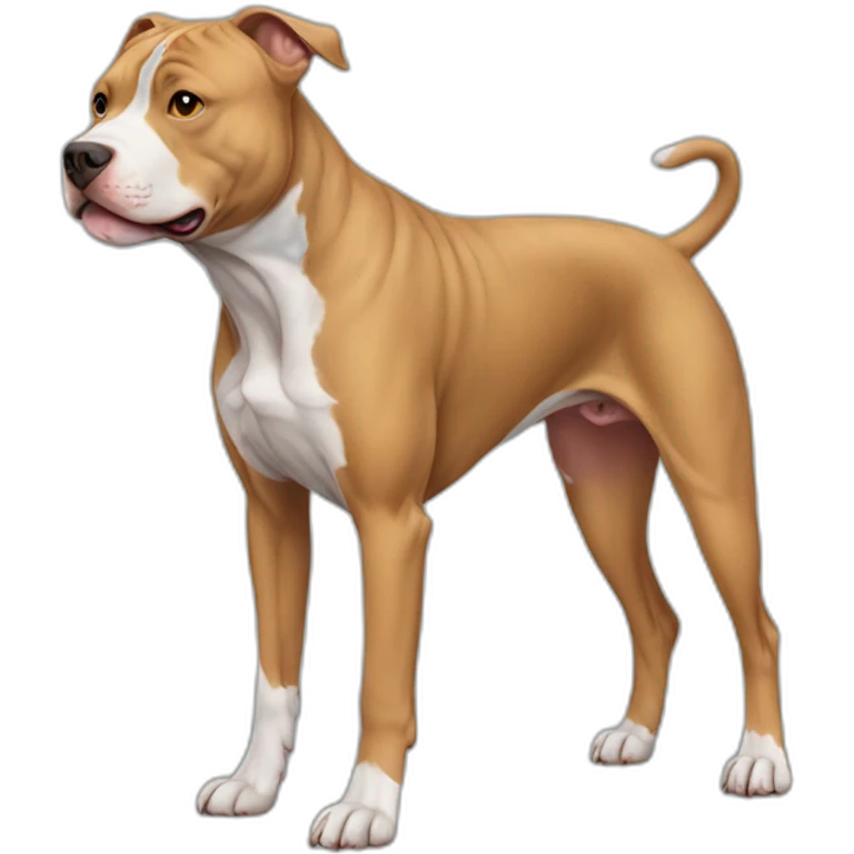 Dog-american-pit-bull-full-height emoji | AI Emoji Generator