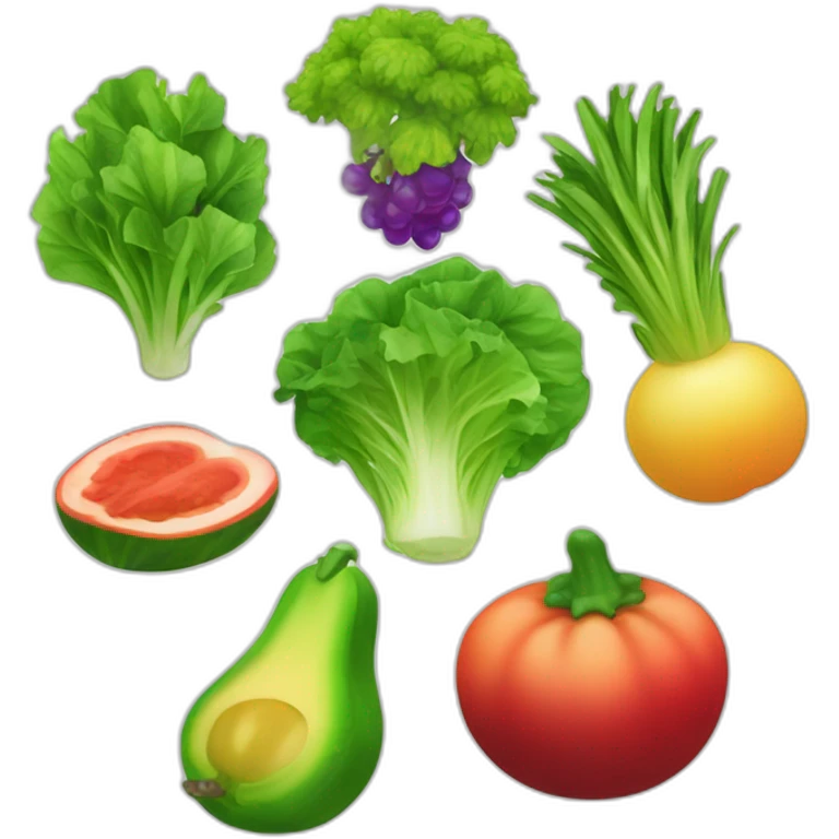 Green Salad Emoji 🥗 - "Transform into a vibrant, colorful mix of exotic ...