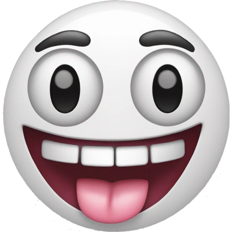 freaky emoji with tongue out and one eye winking and is really excited ...